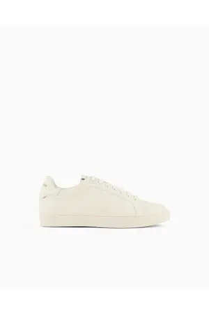 Emporio Armani Leather Sneakers - White