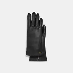 COACH Sculpted Signature Leather Tech Gloves