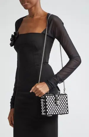 Dolce & Gabbana Crystal Embellished Box Bag - Black