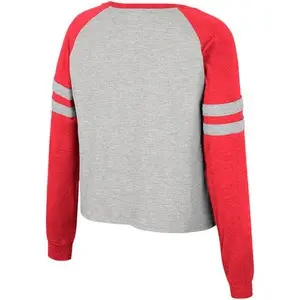 COLOSSEUM Ohio State Buckeyes Raglan Long Sleeve Cropped T-shirt