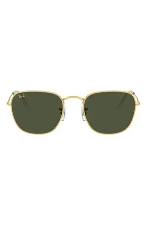 Ray-ban 51mm Square Sunglasses - Gold/green Solid
