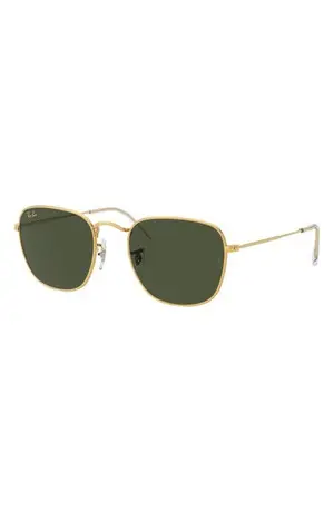 Ray-ban 51mm Square Sunglasses - Gold/green Solid