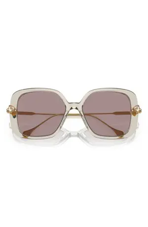 SWAROVSKI 56mm Square Sunglasses - Violet