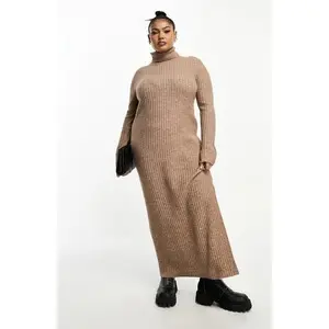 Asos Long Sleeve Turtleneck Rib Maxi Sweater Dress In Camel - 62% Off |  Editorialist