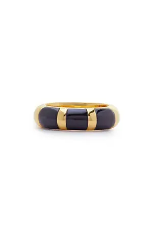 Monica Vinader X Kate Young Onyx Ring - 18k Gold Vermeil
