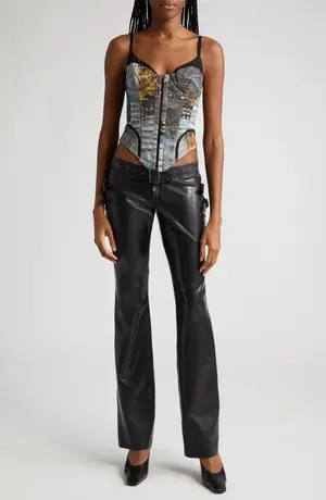 Miaou Toni Latex Pants With Attached Belt