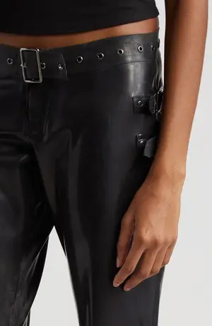 Miaou Toni Latex Pants With Attached Belt