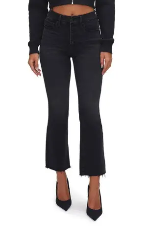 Good American Good Legs Crop Mini Bootcut Jeans