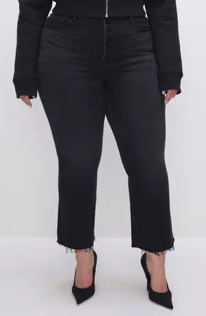 Good American Good Legs Crop Mini Bootcut Jeans