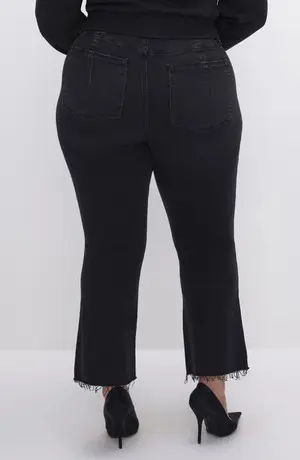 Good American Good Legs Crop Mini Bootcut Jeans