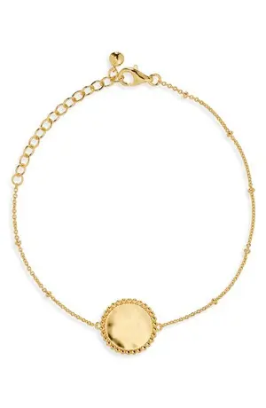 Monica Vinader Deia Beaded Pendant Bracelet - 18ct Gold Vermeil