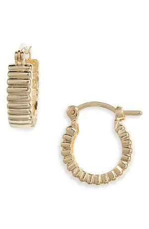SET & STONES Jules Ridge Hoop Earrings - Gold