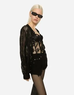 Dolce & Gabbana Lace-stitch Jacquard Cardigan