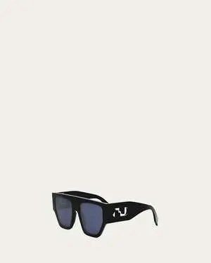 Fendi O'lock Flat-top Cat-eye Sunglasses