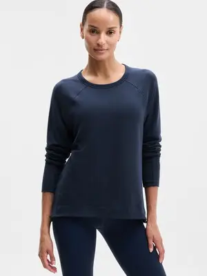 Athleta Coaster Luxe Recover Relaxed Sweatshirt - Navy