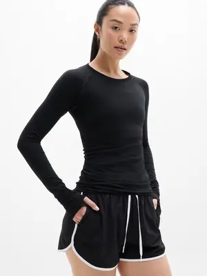 Athleta Momentum Seamless Fitted Top - Black