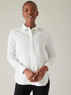 Athleta Relaxed Poplin Top