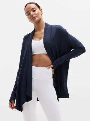 Athleta Pranayama Restore Wrap - Navy