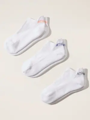 Athleta Everyday Ankle Sock 3-pack - White Multi