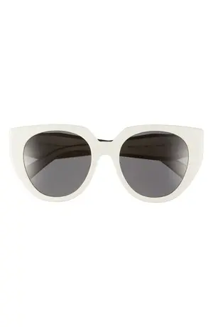 Prada 53mm Cat Eye Sunglasses - Bone