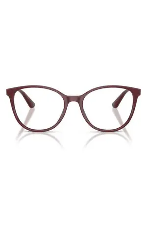 Dolce & Gabbana 54mm Butterfly Eyeglasses - Lace Bordeaux / Yellow Gold