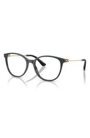 Dolce & Gabbana 54mm Butterfly Eyeglasses - Lace Gray