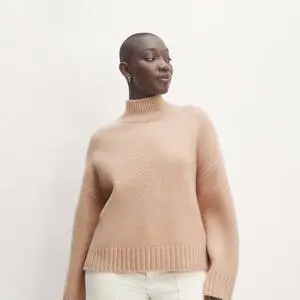 Everlane Oversized Turtleneck Sweater - Blush Pink