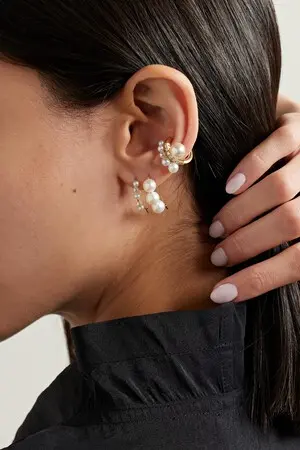 Mizuki 14-karat Pearl Earrings