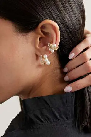 Mizuki 14-karat Pearl Earrings