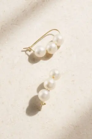 Mizuki 14-karat Pearl Earrings - Gold