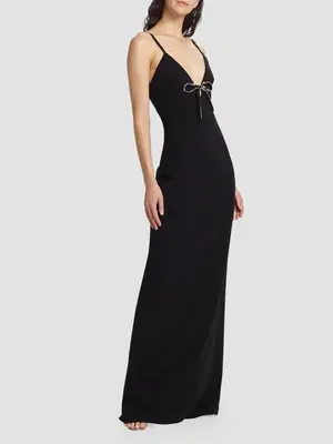 Cinq À Sept Adele Embellished Bow Gown - Black
