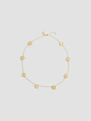 ANABEL ARAM Coin 18k--plated Butterfly Station Necklace - Gold