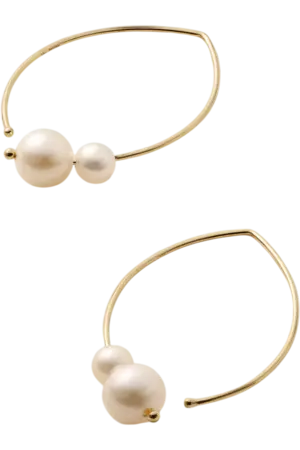 Mizuki 14-karat Akoya Pearl Earrings - Gold