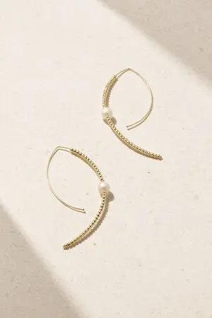 MIZUKI Mizuki 14-karat Gold Pearl Earrings