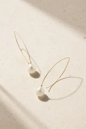 Mizuki Medium 14-karat Pearl Drop Earrings - Gold