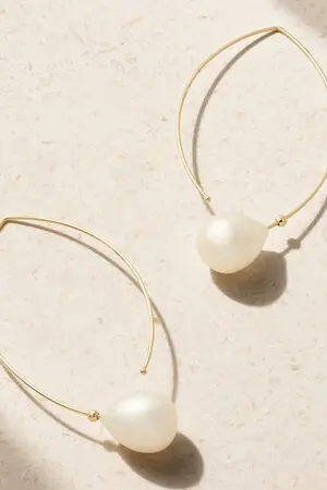 Mizuki Medium 14-karat Pearl Drop Earrings