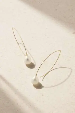 Mizuki Medium 14-karat Pearl Drop Earrings