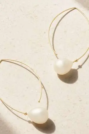 Mizuki Medium 14-karat Pearl Drop Earrings