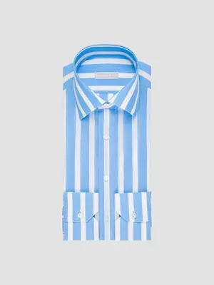 Stefano Ricci Handmade Torino Shirt - Blue White