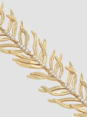 ANABEL ARAM Palm 18k--plated & Cubic Zirconia Necklace