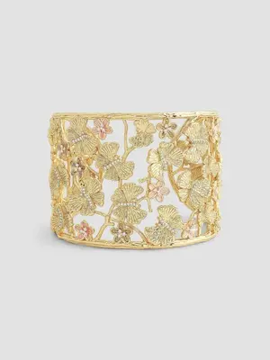 ANABEL ARAM Butterfly 18k--plated & Cubic Zirconia Cuff