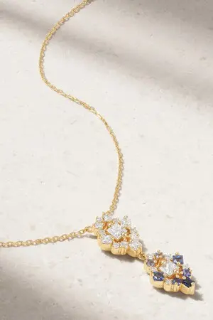 SUZANNE KALAN 18-karat Sapphire And Diamond Necklace - Gold
