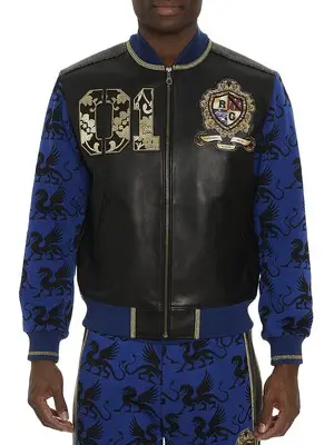 Robert Graham Men's Robert Graham Take The Throne Bomber Jacket  - Neutral