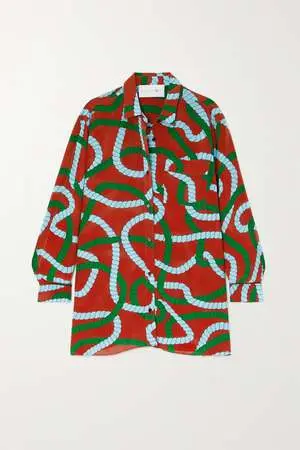 AZ FACTORY Printed Georgette Shirt