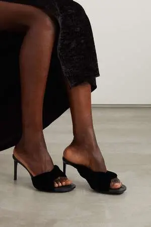 Jacquemus Bagnu Velvet Mules
