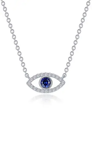 Lafonn Evil Eye Sapphire And Simulated Diamond Pendant Necklace - Blue