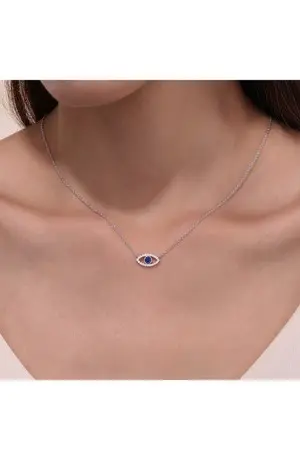 Lafonn Evil Eye Sapphire And Simulated Diamond Pendant Necklace