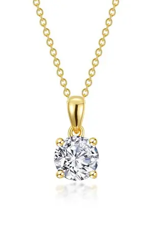 Lafonn Simulated Diamond Solitaire Pendant Necklace - White