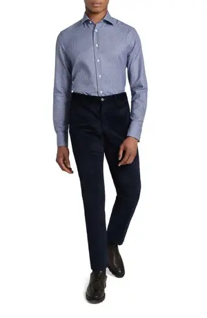 JACK VICTOR Kensington Dobby Cotton Dress Shirt