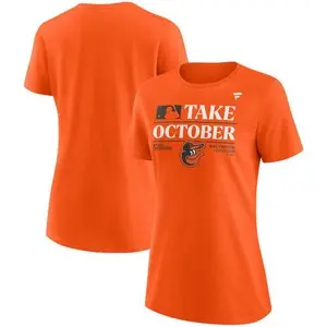 Profile Fanatics Branded Baltimore Orioles 2023 Postseason Locker Room Scoop Neck T-shirt - Orange